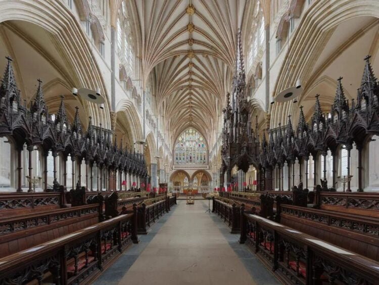 Excavations at Exeter Cathedral reveal crypt and bishops' tombs ...