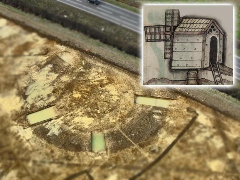 Archaeologists unearth moated medieval windmill in England ...