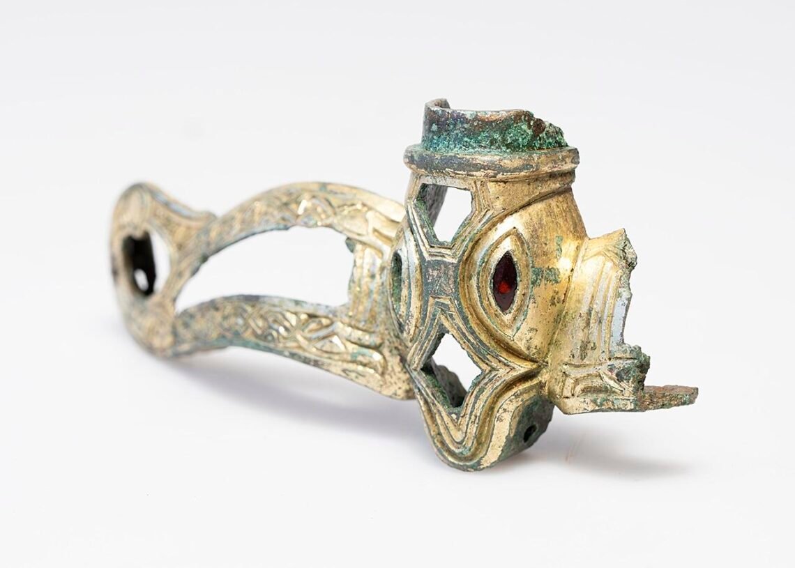 Rare pre-Viking helmet fragment discovered in Lejre, Denmark ...