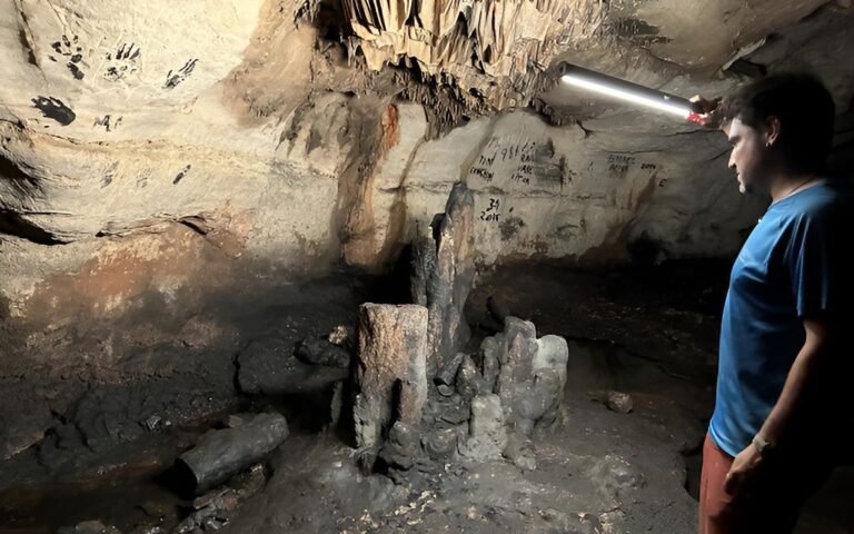 Over 100 prehistoric structures uncovered in Cova Dones cave, Spain ...
