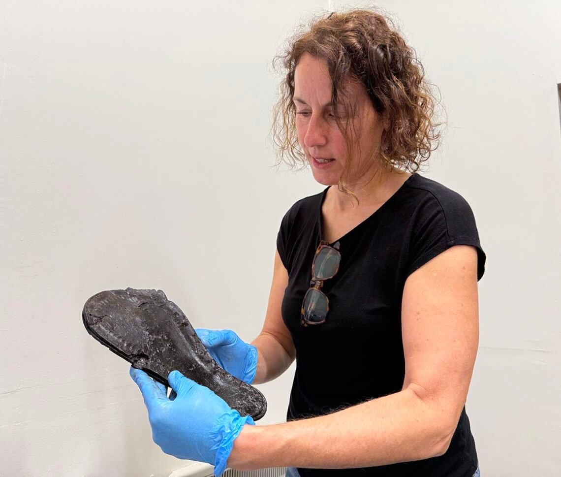 Exceptionally large Roman shoes discovered at Magna fort near Hadrian’s ...