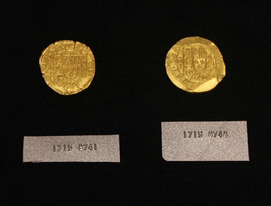 Over 1,000 silver and gold coins recovered from the legendary 1715 ...
