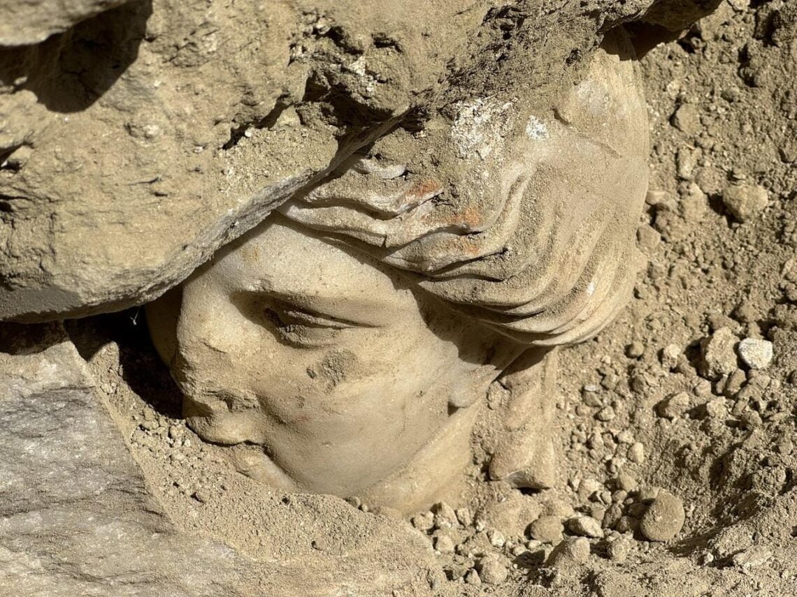 Ancient statue head of Hygieia, the Greek goddess of health, unearthed ...
